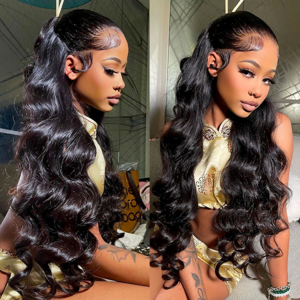 Body Wave Synthetic Human Hair Blend Lace Front Wigs -West Kiss Hair