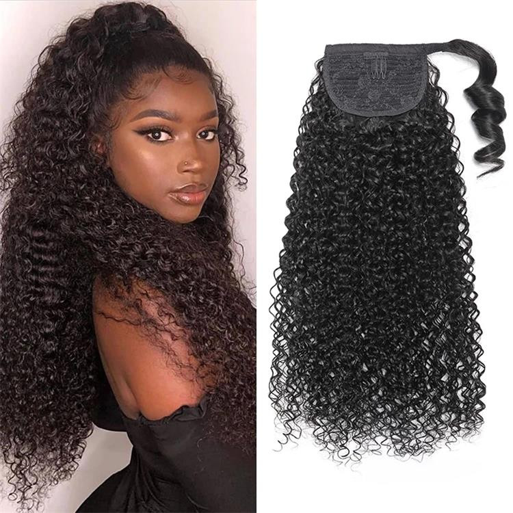 Curly Hair Ponytail Natural Black Hair Extensions For Women -West Kiss Hair
