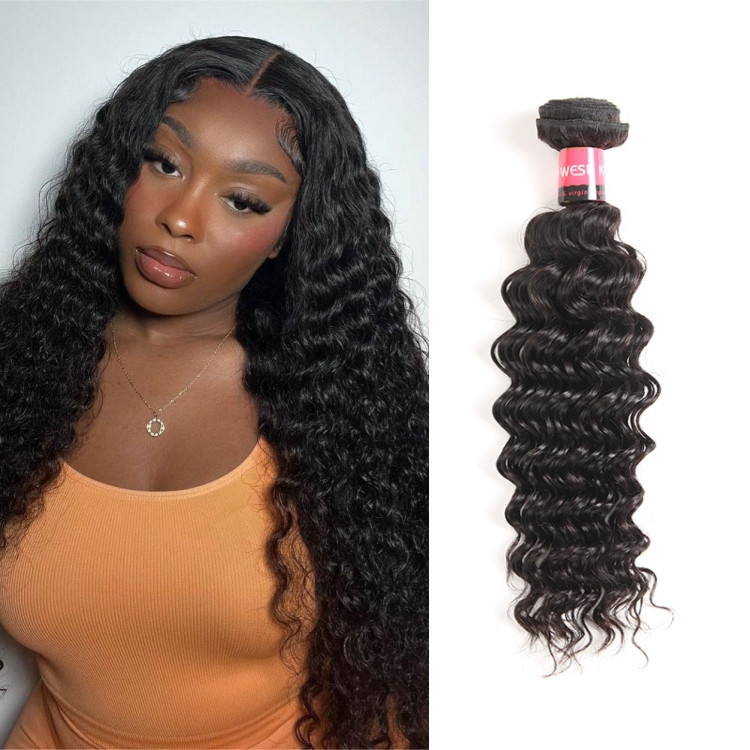 Deep Wave Weave Hair One Bundle -West Kiss Hair