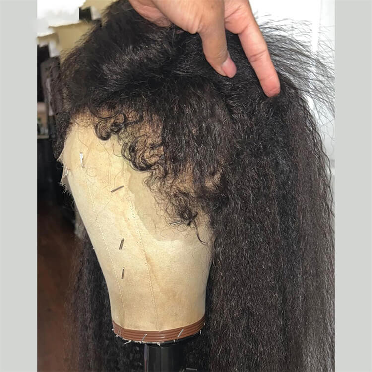 4C Edges Kinky Straight HD Lace Front Wig Kinky Edges -West Kiss Hair