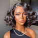 Body Wave 12 Inch Bob Wig Side Part Black Bob Lace Wig -West Kiss Hair