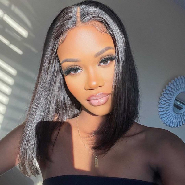 HD Lace Closure 12 Inch Bob Wig Undetectable Lace Bob -West Kiss Hair