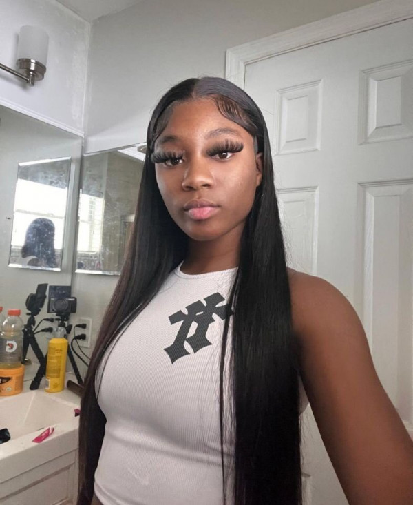 Quality Natural Black Bone Straight Lace Front Wigs -West Kiss Hair