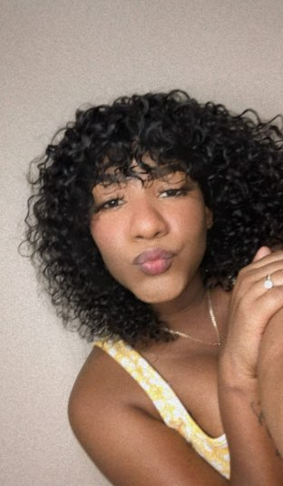 Water Wave Black Bob Wig With Bangs Glueless Bob Wigs -West Kiss Hair